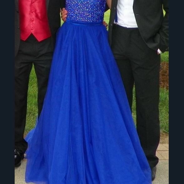 Royal Blue Prom Dress, Custom Made Beading Prom Dress,formal Evening ...