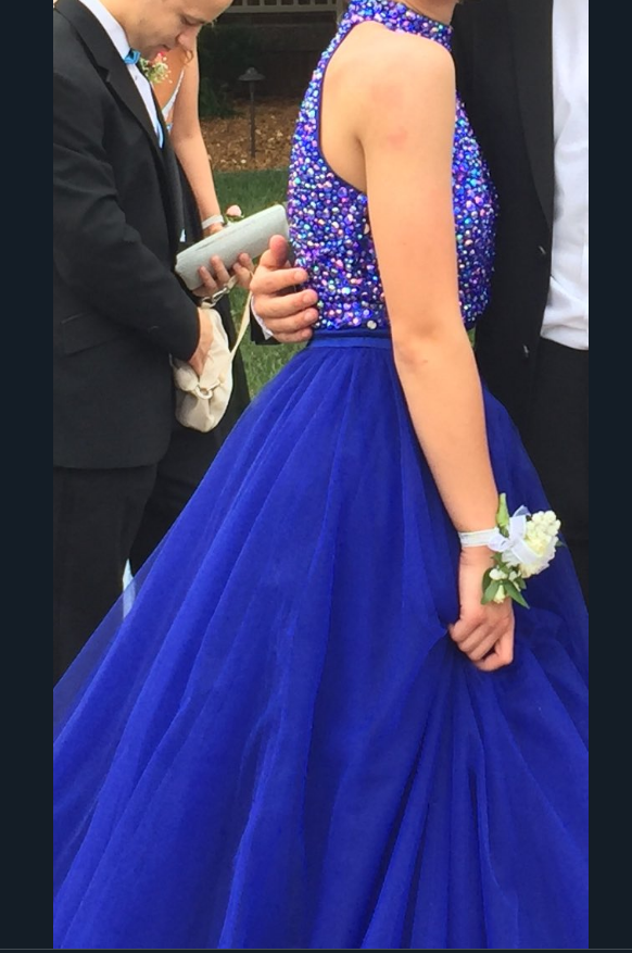 Royal Blue Prom Dress, Custom Made Beading Prom Dress,formal Evening ...